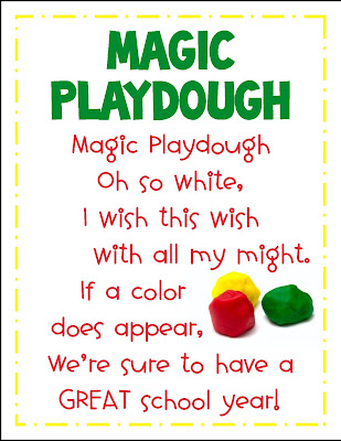 Magic Playdoh - First Day Fun {Free Printables} | Mrs. Gilchrist's Class