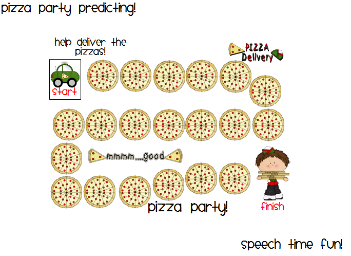 Pizza Predicting Party! - Speech Time Fun: Speech and Language Activities