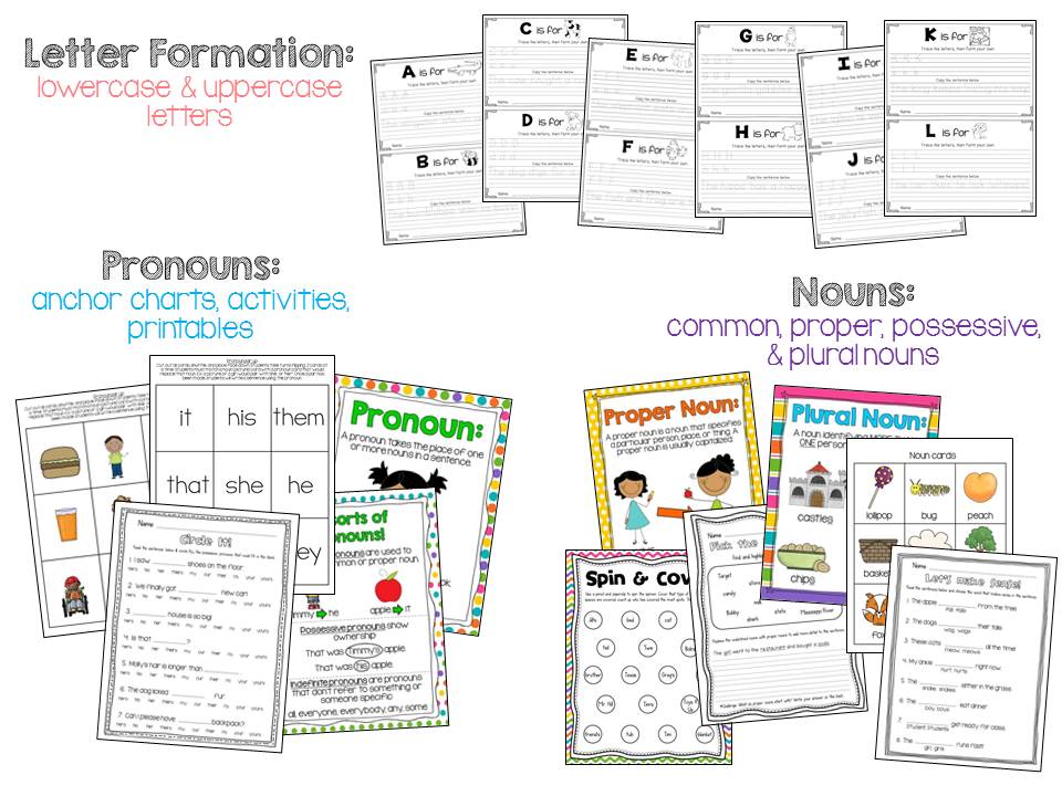First Grade Grammar Activities & Printables - Susan Jones Teaching