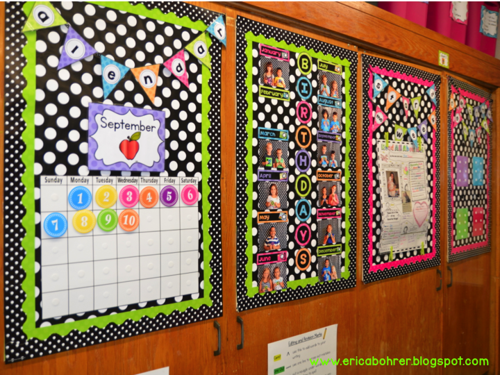 Black & White Polka Dot Plus Brights Classroom Reveal