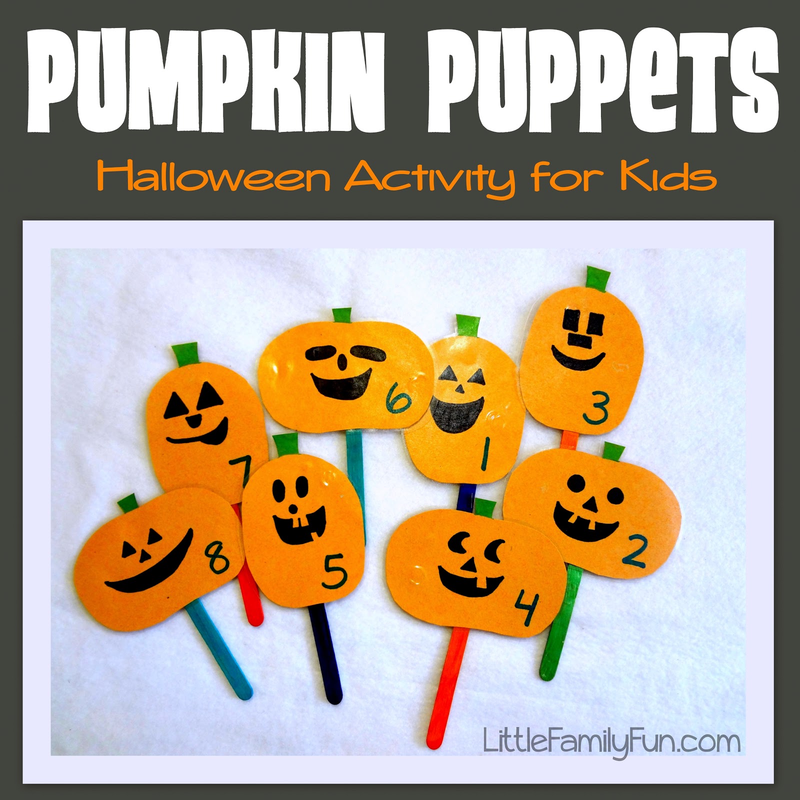 Pumpkin Puppets - Halloween Activity for Kids