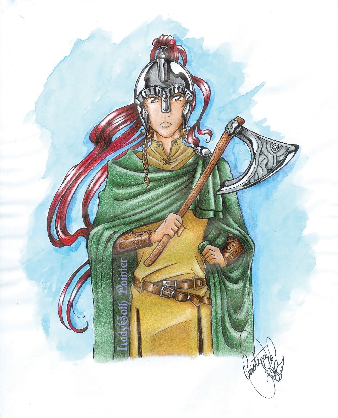LadyGoth Painter: Dibujo propio - Guerrero Celta LadyGoth Painter: Dibujo propio - Guerrero Celta