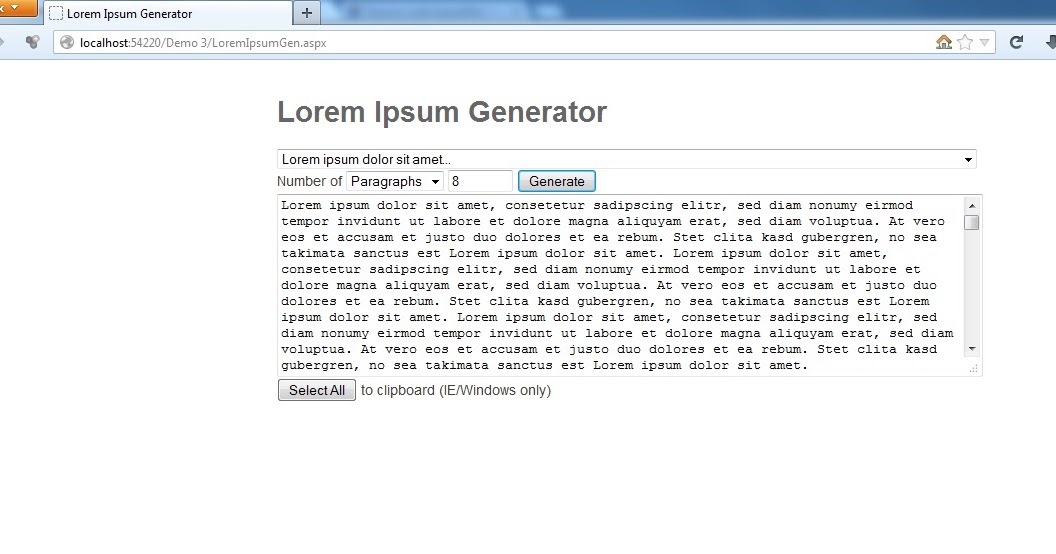 DOTNETVISHAL: Create Your Own Custom Lorem Ipsum Generator using Javascript