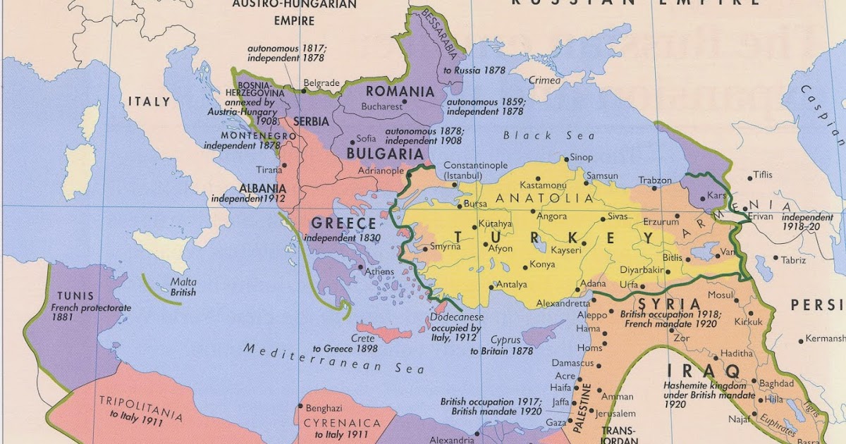 Ottoman Empire Map 1918 at James Jain blog