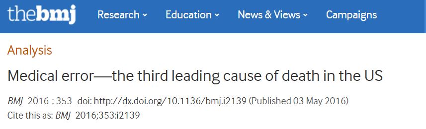 Skepticism & Science: Medical error - the third leading cause of death ... Skepticism & Science: Medical error - the third leading cause of death ...