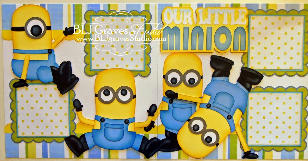 BLJ Graves Studio Our Little Minion Baby Boy Scrapbook Pages blj-graves-studio-our-little-minion-baby-boy-scrapbook-pages