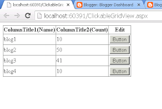 Clickable GridView/ Databound Ind GridView Simple Example: