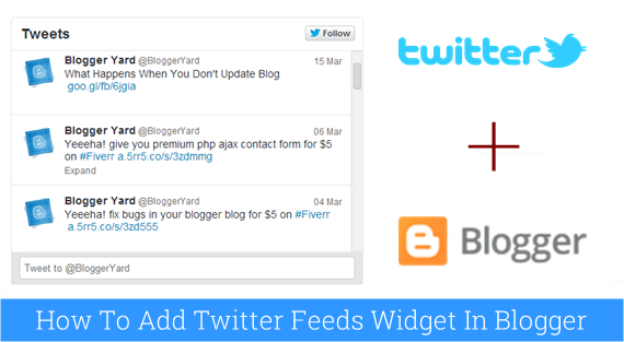 How To Add Twitter Feeds Widget in Blogger