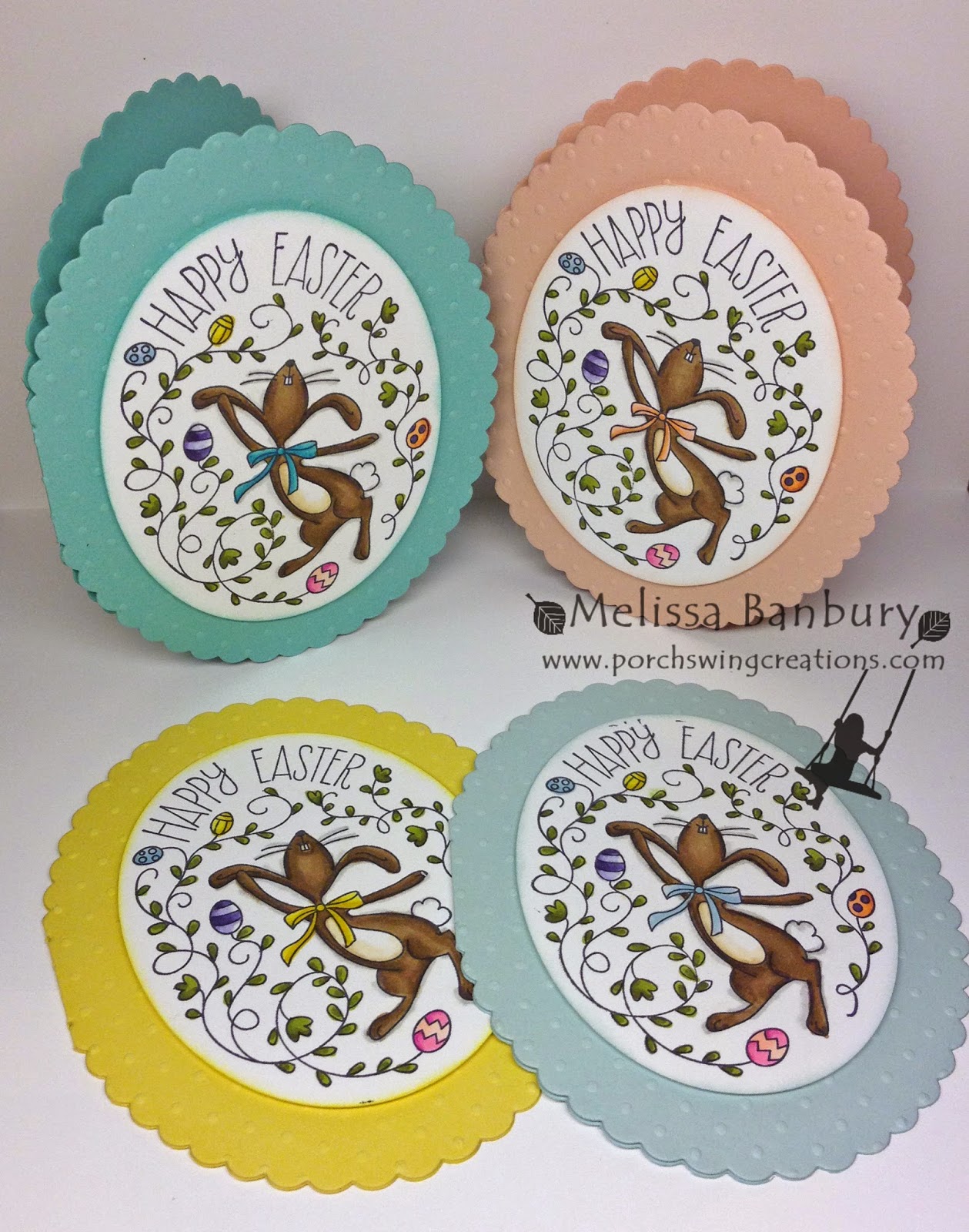 Porch Swing Creations: Happy Easterbunny Note Card Set