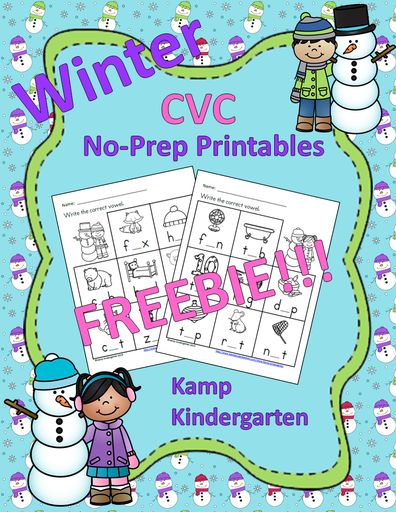 The Best of Teacher Entrepreneurs III: Winter CVC No-Prep Printables ...