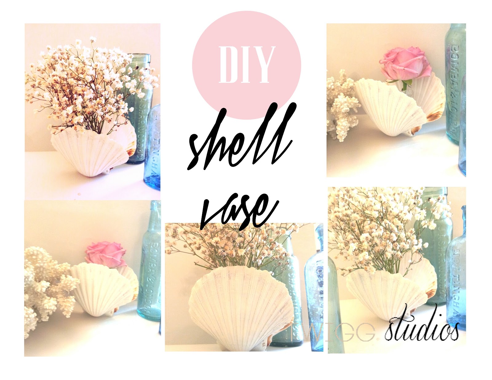 diy shell vase