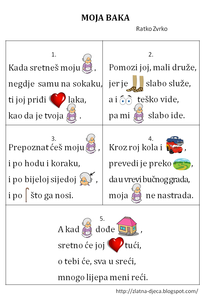 Zlatna djeca: Uz Međunarodni dan starijih osoba: Slikopjesma "Moja baka" i labirint