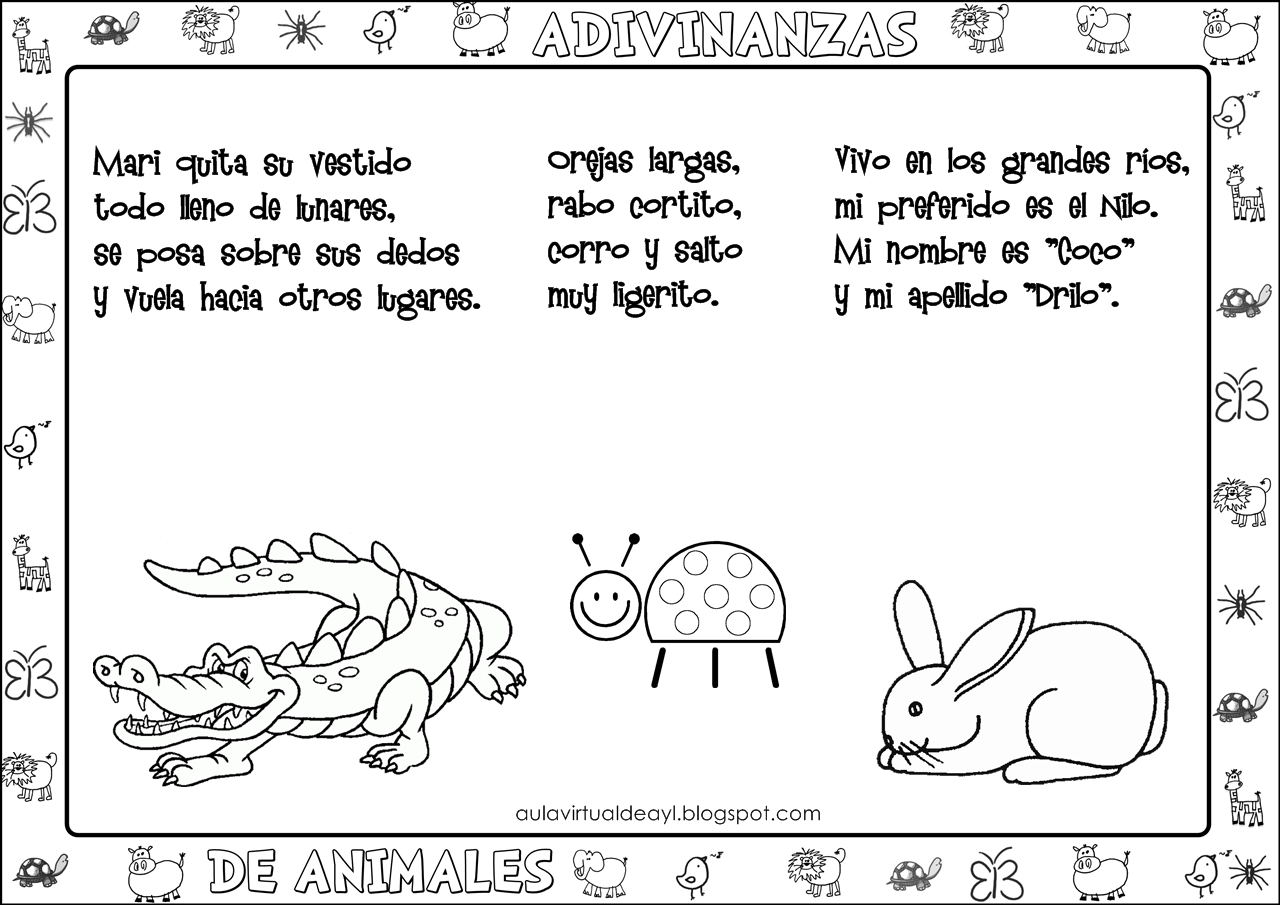 Aula virtual de audición y lenguaje: Adivinanzas de animales