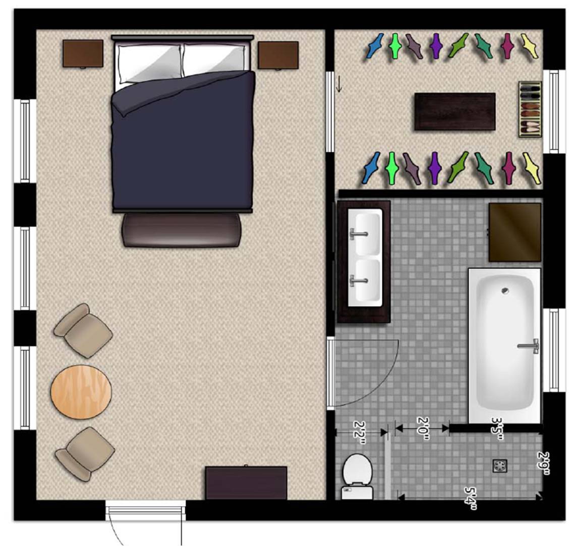 Master bedroom with office layout - statcraze