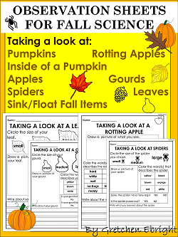 The Best of Teacher Entrepreneurs: Science: Observation Sheets for Fall ...