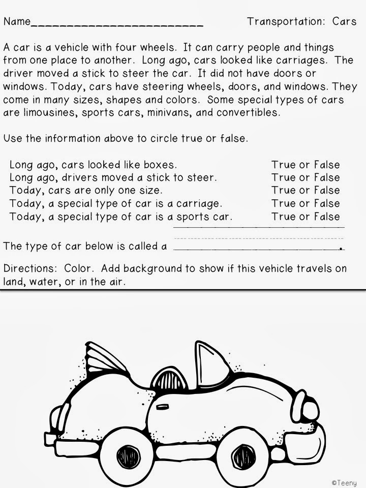 Let's Go! A Transportation Unit - A Teeny Tiny Teacher