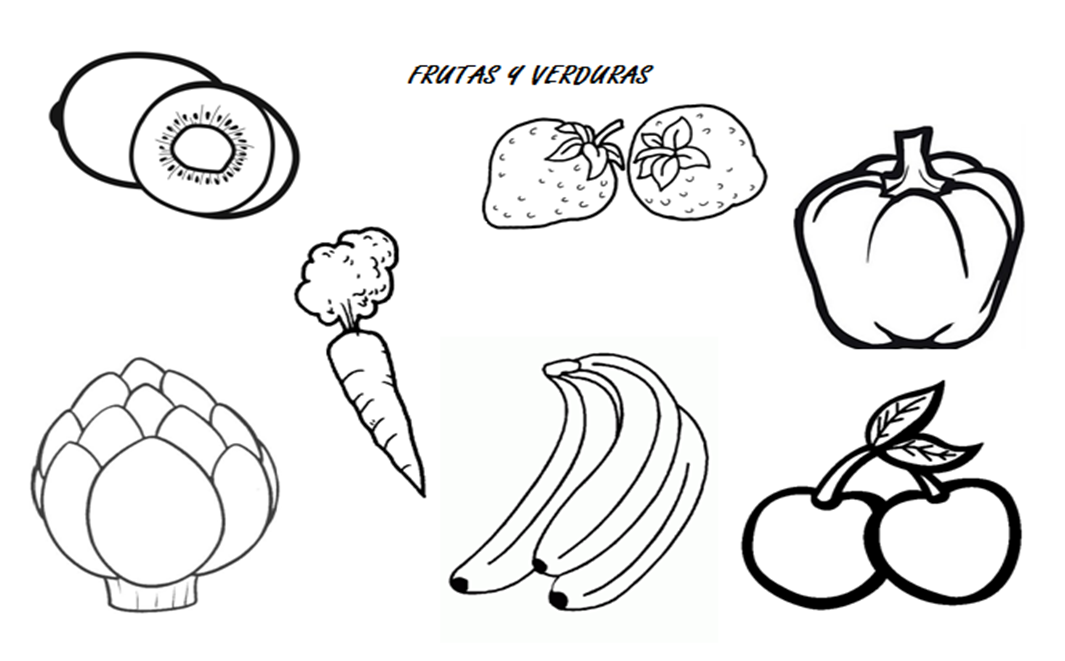 Dibujos Para Colorear Frutas Y Verduras