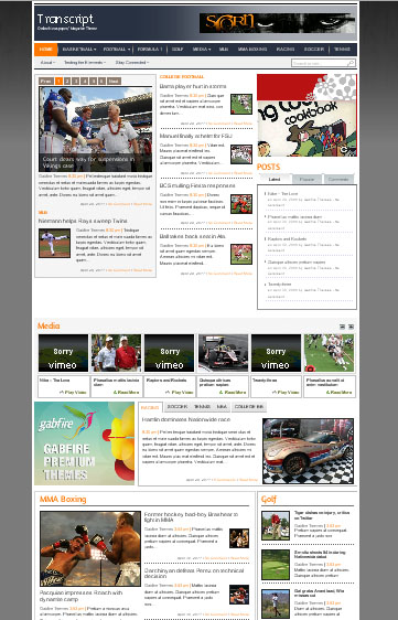 free template blogger, wordpress: Transcript v1.6 Gabfire Premium WordPress Theme