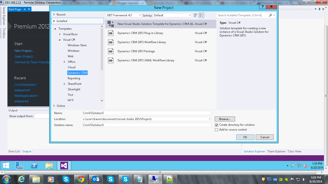 karunakar Dynamics CRM : Plugin for retrieve data form other entity on MSD CRM 2013