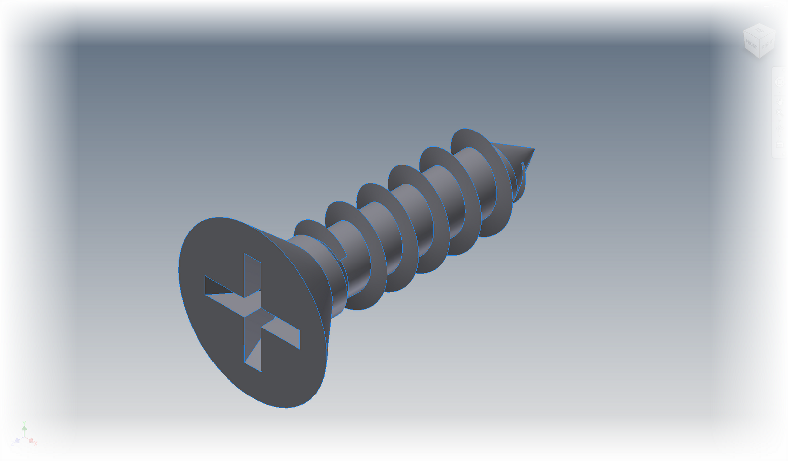 An image of the wood screw I placed into Content Center in my last blog An image of the wood screw I placed into Content Center in my last blog