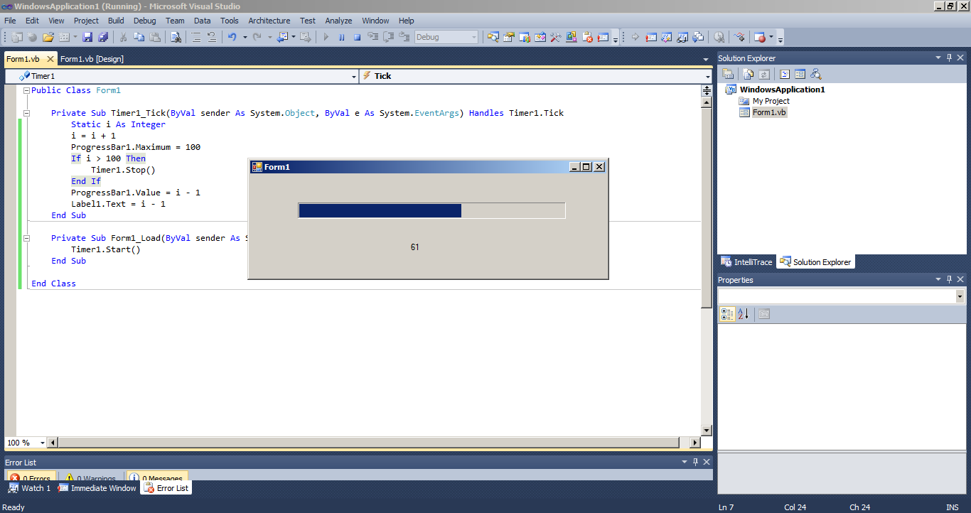 Progress Bar pada VB.NET - XBasicpro