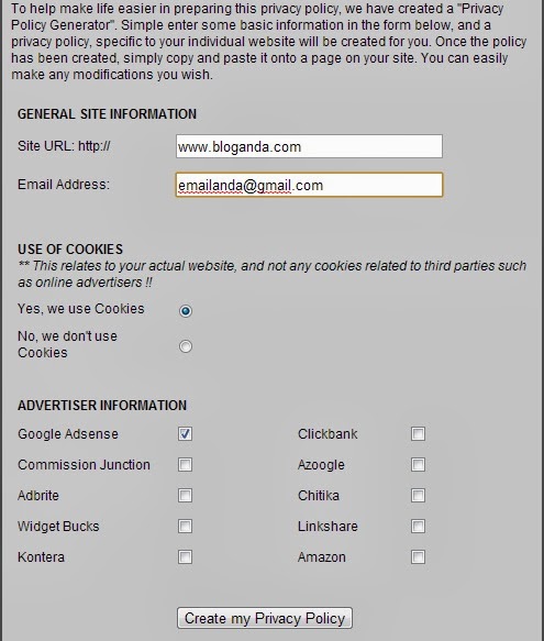 Cara Membuat Halaman Privacy Policy Blog Cara Membuat Halaman Privacy Policy Blog