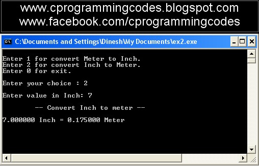 C Programming Computer Ms Excel Convert Meter To Inch And Inch To c-programming-computer-ms-excel-convert-meter-to-inch-and-inch-to