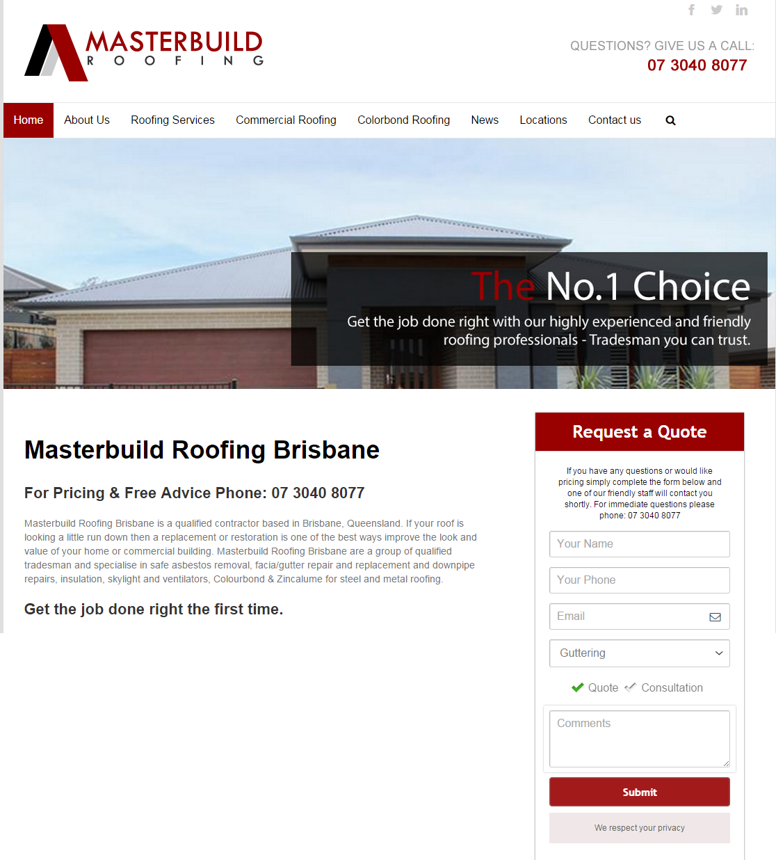 Masterbuild Roofing Brisbane: SERVICES