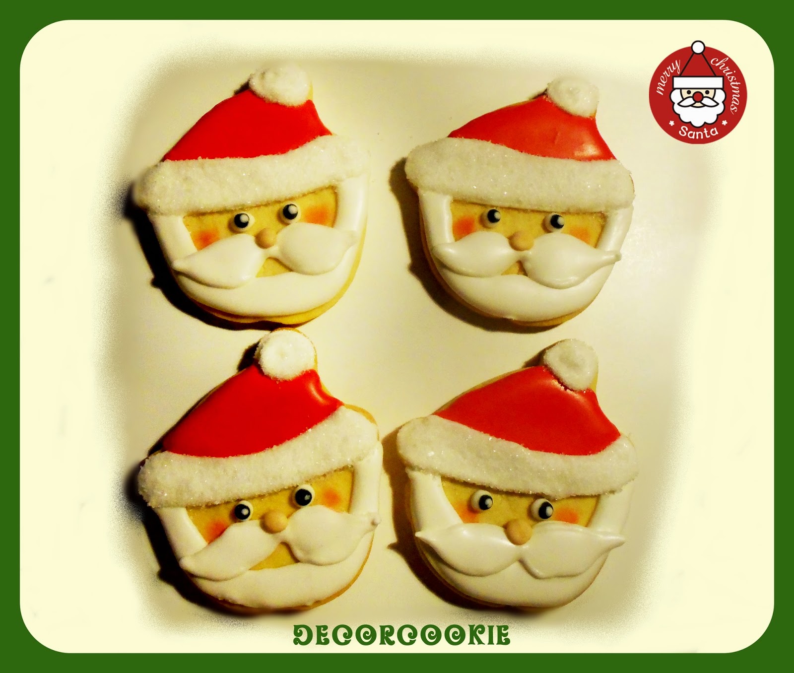 Galletas decoradas DecorCookie: Galletas de Papa Noel - Santa Claus Cookies