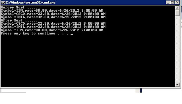 C# Tutorials: IComparable Interface in c#