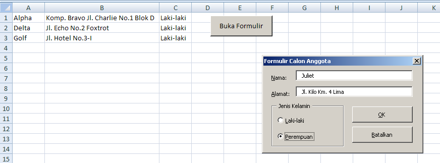 Cara Membuat Input Data Menggunakan Form Macro Vba Excel - Alfibay