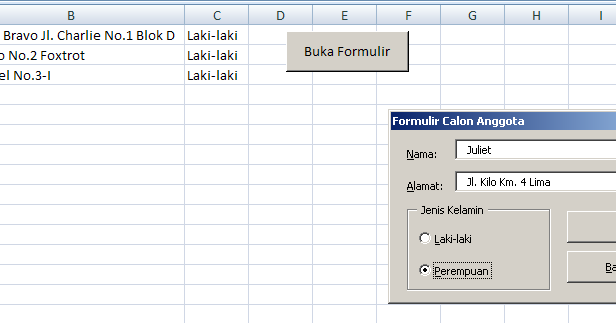 Cara Membuat Form Entri Database Sederhana dalam Excel Menggunakan ... Cara Membuat Form Entri Database Sederhana dalam Excel Menggunakan ...