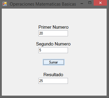 Operaciones matemáticas básicas en Visual Basic .NET