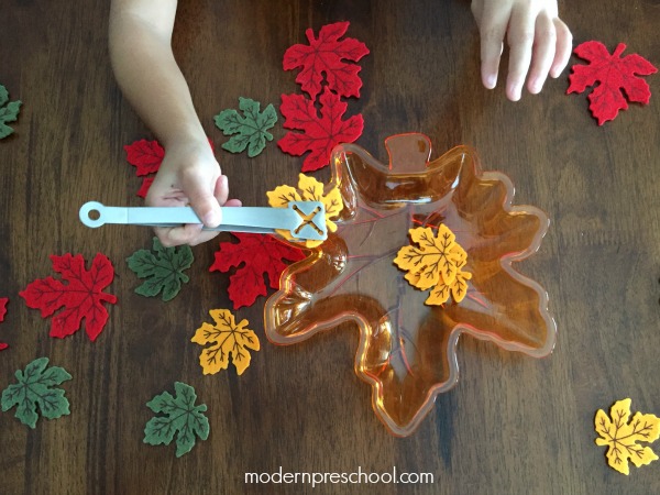 Fine Motor Fall Leaves