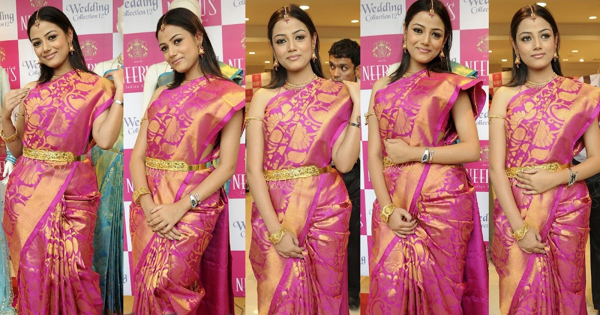 Pink Bridal Silk Saree by Neerus - Saree Blouse Patterns