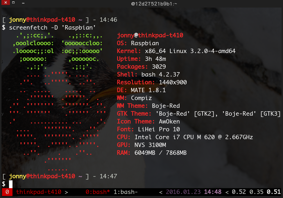 screenfetch - 命令列 (cli) 裡的檢視系統工具