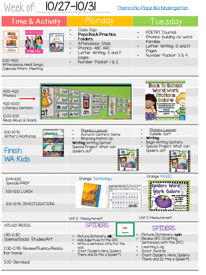 There's No Place Like Kindergarten: Peek At My Week 10