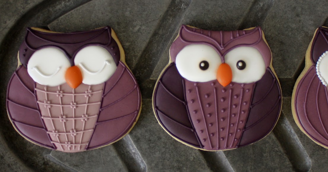 Patterned Owl Cookies