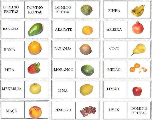 Ateliê Franci Vicente: Dominó de frutas