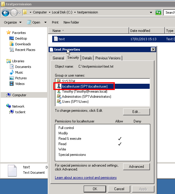 Timo's Techie Corner: Veeam File Restore and Permissions (I) Timo's Techie Corner: Veeam File Restore and Permissions (I)
