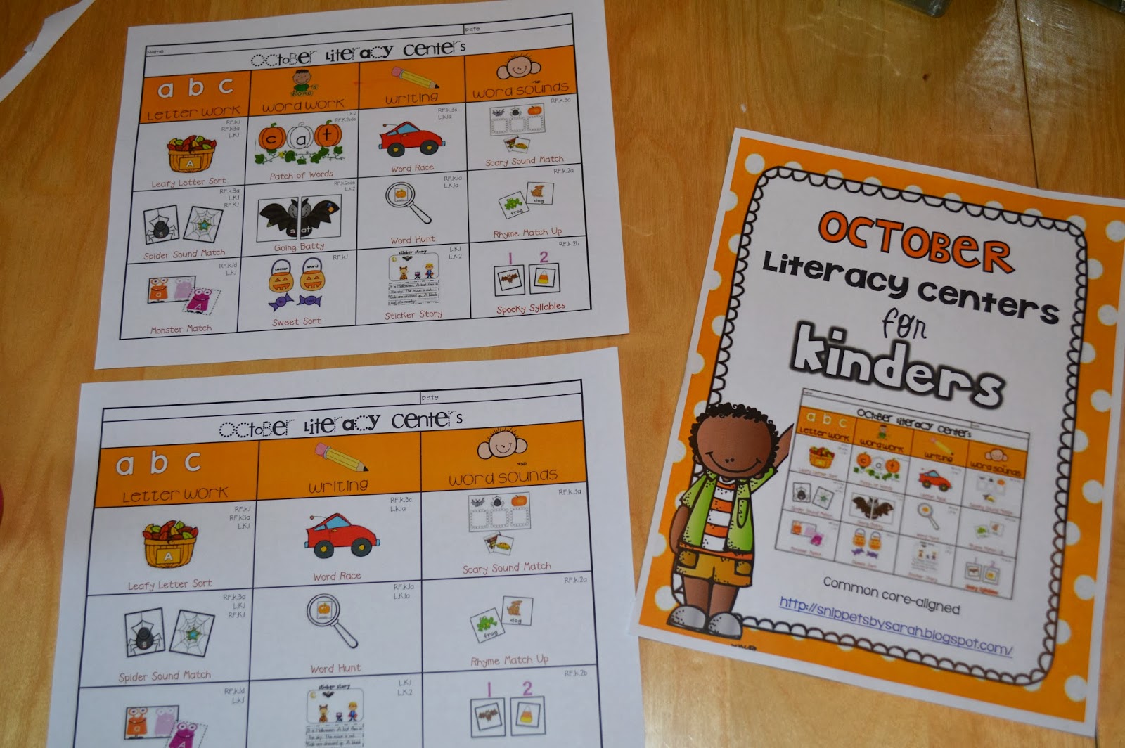 October Centers for Kindergarten (and 1st and 2nd) and a quick giveaway ...