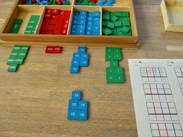 Family FECS: Montessori Activity: Stamp Game - Dynamic Subtraction