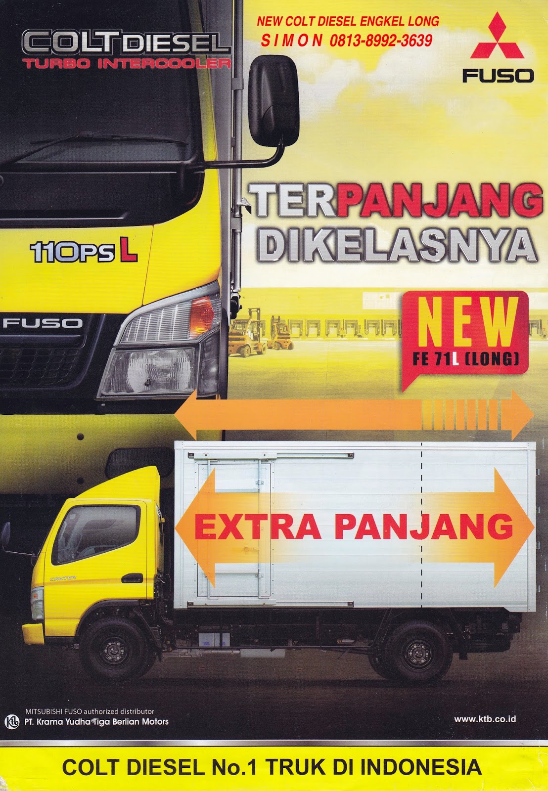 MITSUBISHI NEW TRUCK COLT DIESEL ENGKEL LONG FE 71 L , harga terbaru mitsubishi new colt diesel ...