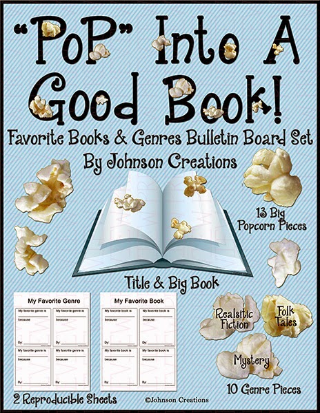 Johnson Creations: "PoP" Into A Good Book Bulletin Board Set