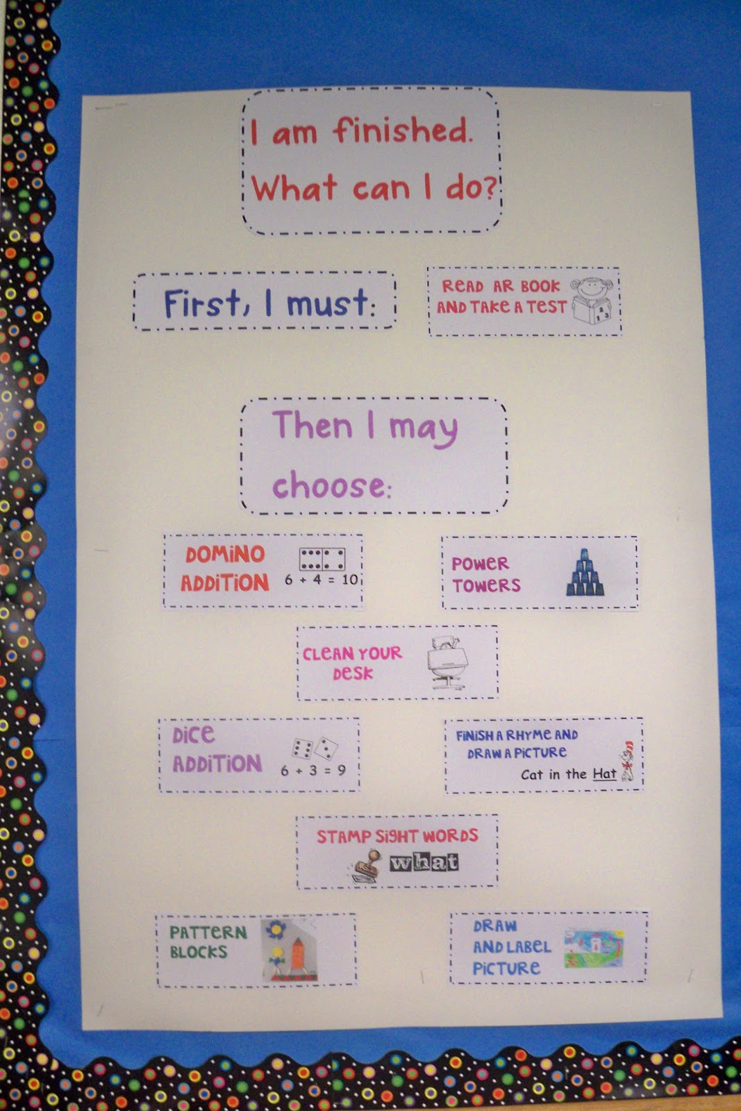 I'm finished. Now what do I do? | First Grade Shenanigans