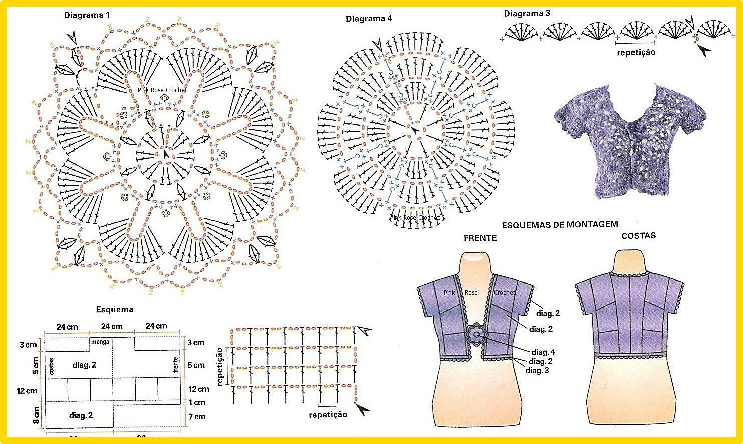 Esquemas y patrones de chalecos a crochet - Imagui