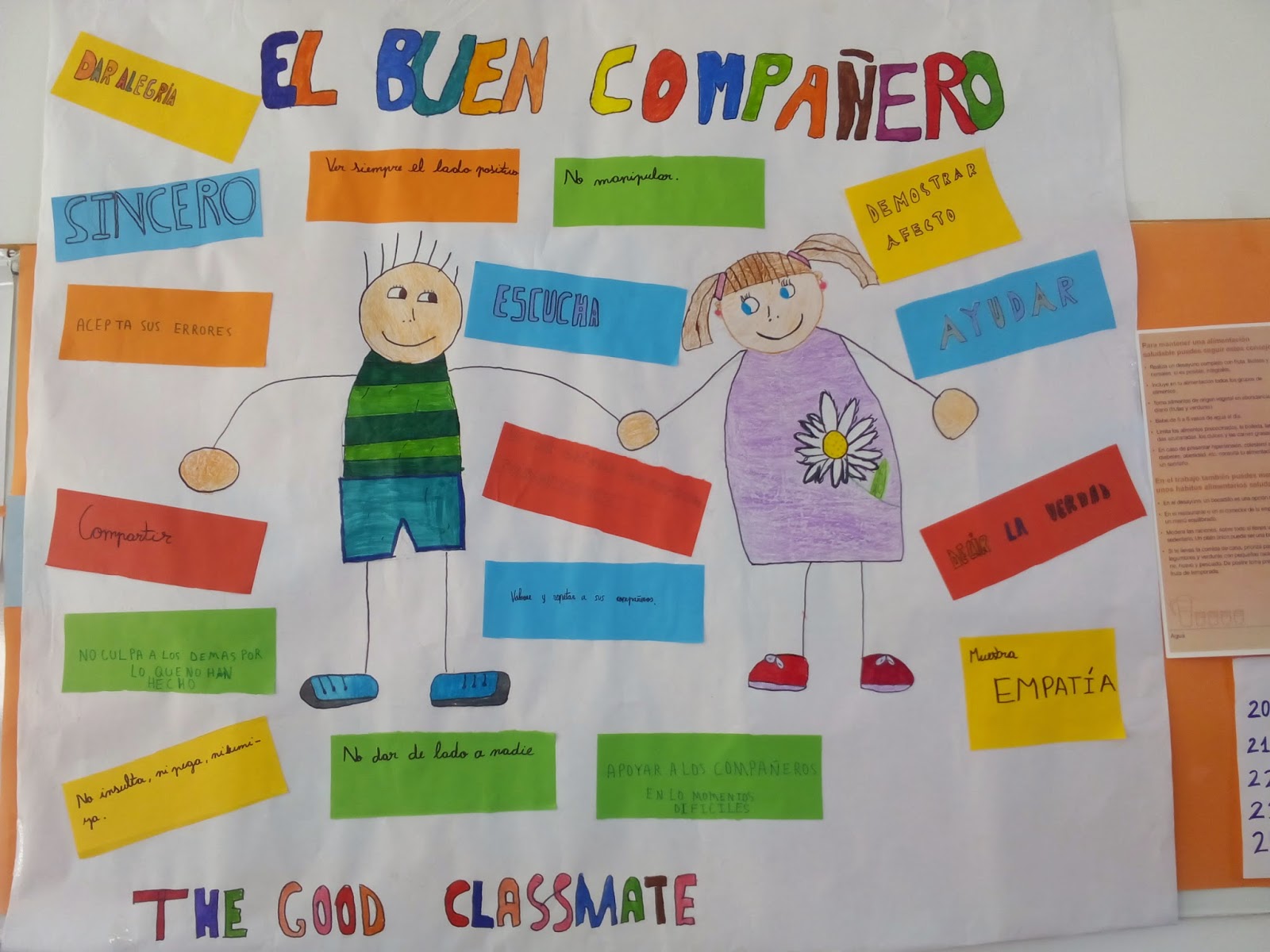 PERIÓDICO ESCOLAR MONTELLO: APRENDIENDO A SER BUENOS COMPAÑEROS