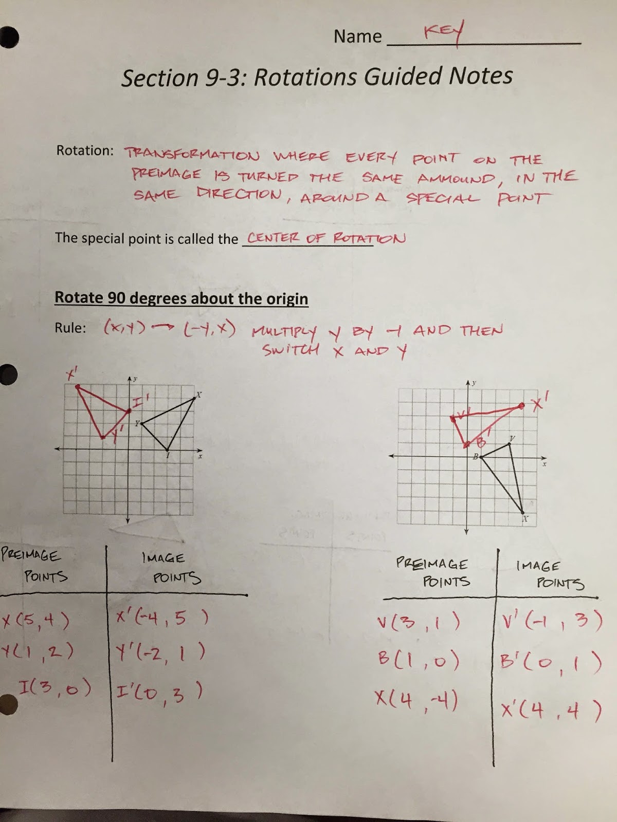 Rotations Geometry Guided Notes bernaten