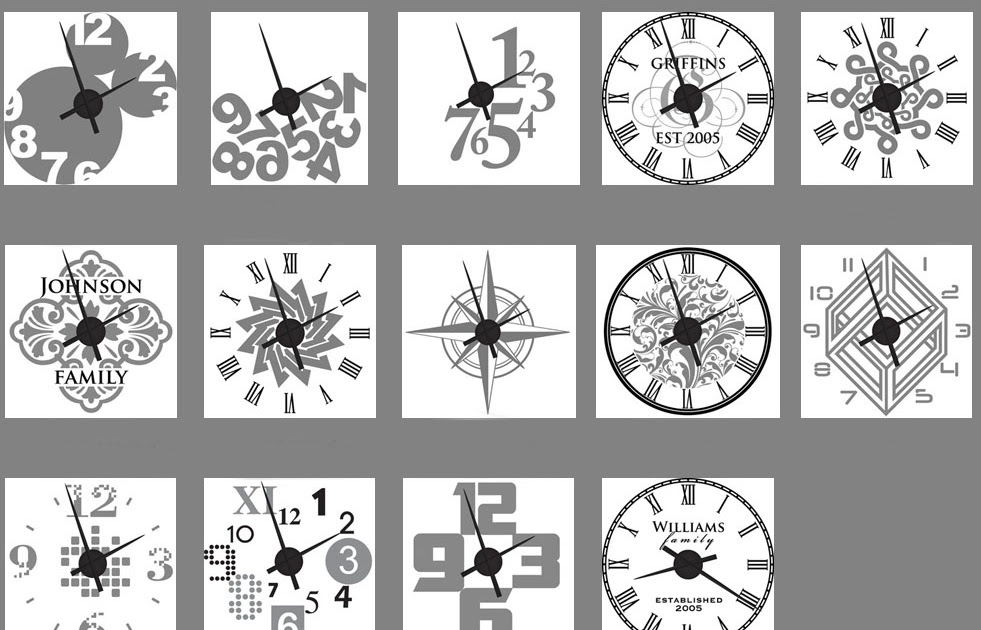 DecalMyWall.com - Vinyl Wall Decals: Clock Wall Decals