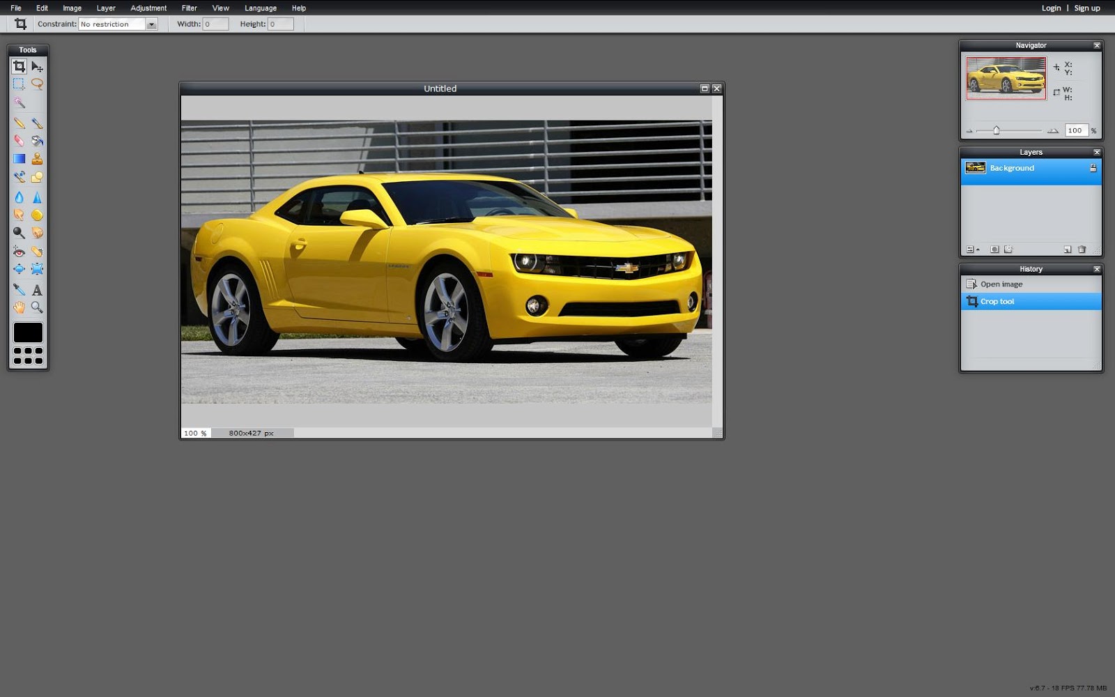 Crop image tool - petrobillo